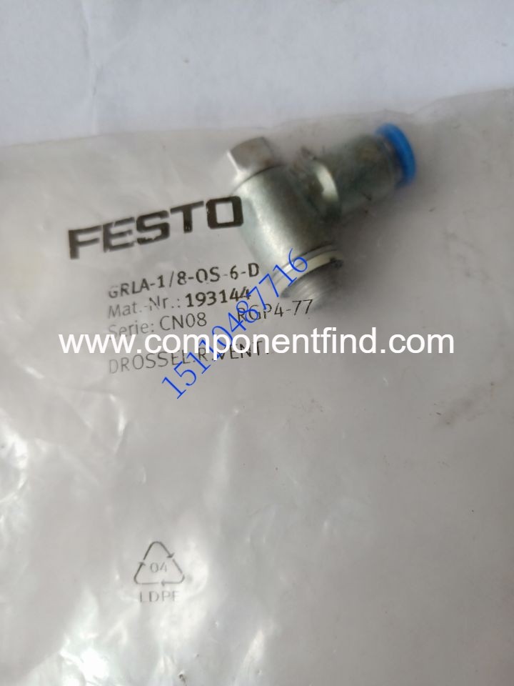 New genuine Festo FESTO one-way throttle valve GRLA-1/8-QS-6-D 193144 spot
