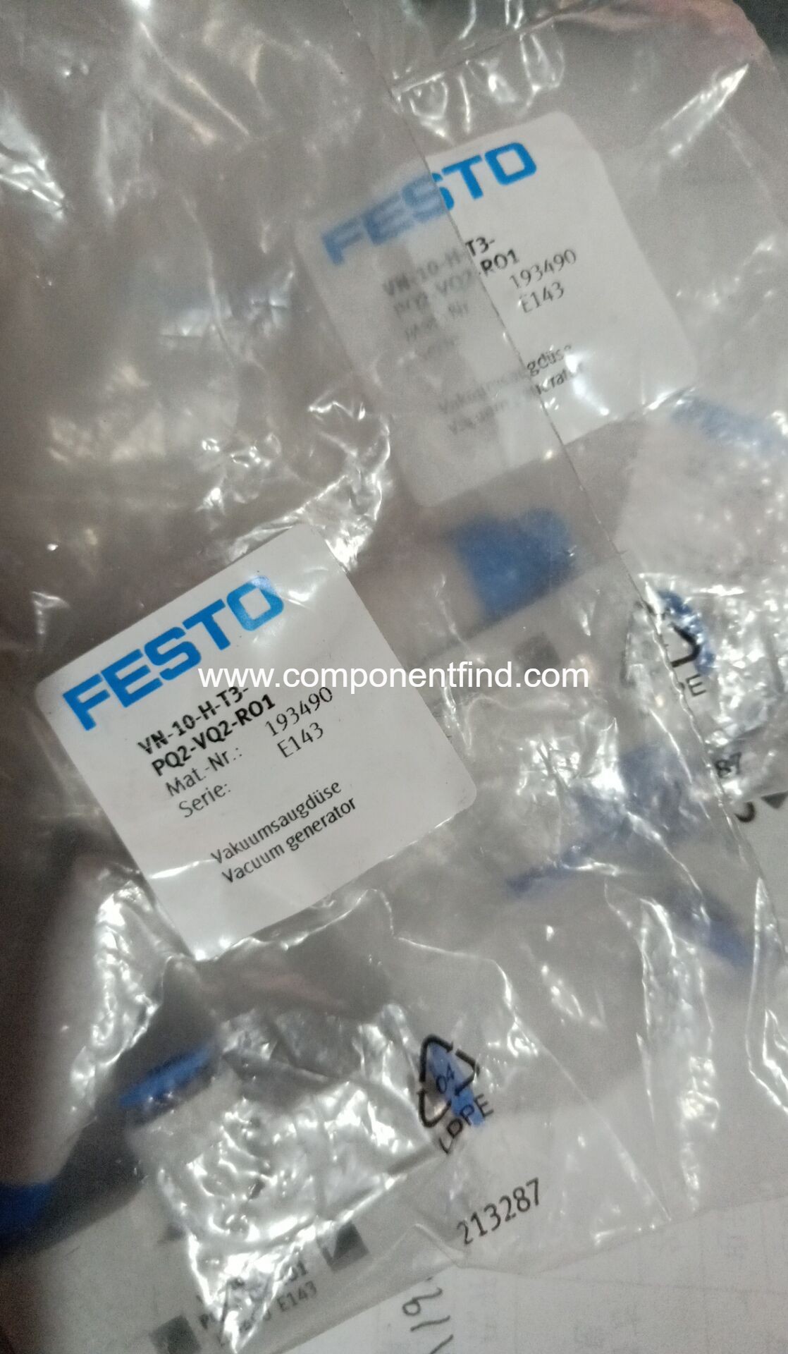 Original FESTO Festo VN-10-H-T3-PQ2-VQ2-RO1 vacuum generator 193490 spot